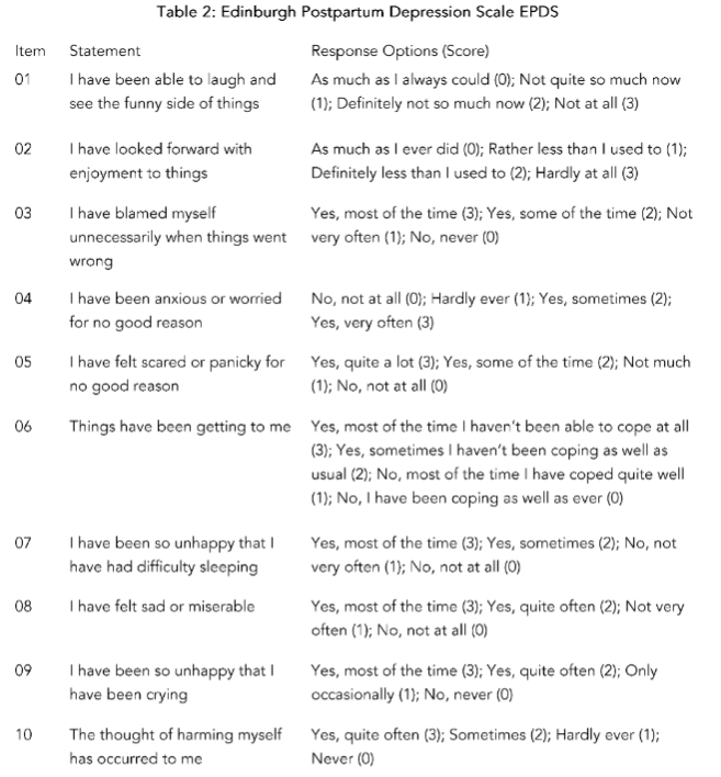 Swiss Postpartum Screening Tool for Depression Detection - European ...